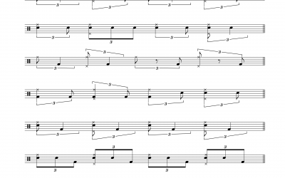 8 beginners Jazz worksheets including bass drum and snare triplet ...