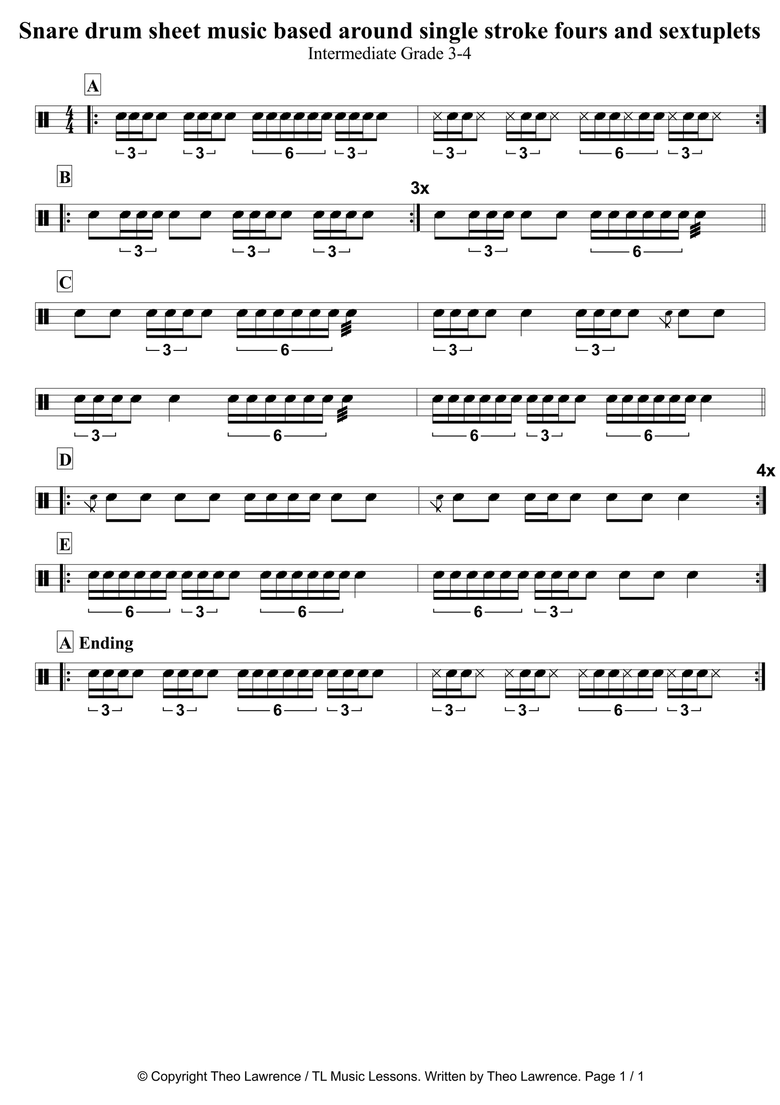 Drum Sheet Music For Beginners Loperssheet